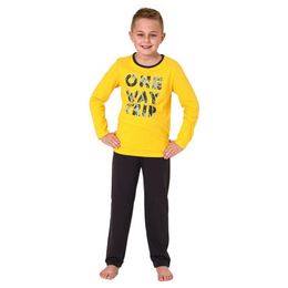 Normann Pyjama Jungen Pyjama langarm in tollen Farben und mit coolem Motiv