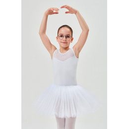 tanzmuster Tüllkleid Ballett Tutu mit Spitzeneinsatz Ballettkleid aus weicher Baumwolle mit langem Tüllrock