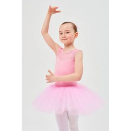 tanzmuster Tüllkleid Ballett Tutu mit Spitzeneinsatz Ballettkleid aus weicher Baumwolle mit langem Tüllrock