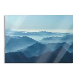Pixxprint Glasbild Wunderschöne Alpenberge