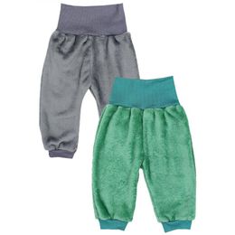 TupTam Fleecehose Unisex Jungen Babyhose Mädchen Jogginghose Winter Warm 2er Pack