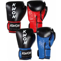 KWON Boxhandschuhe Profi KO Champ Leder Box-Handschuhe Boxen Kickboxen Thaiboxen (Vollkontakt