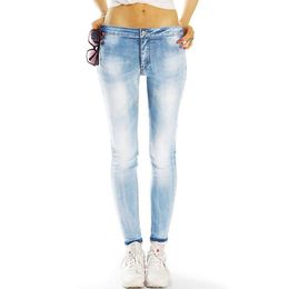 be styled Skinny-fit-Jeans Medium Waist Röhrenjeans enge Slim Fit Hose