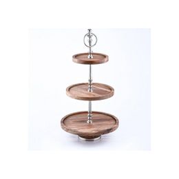 Marrakesch Orient & Mediterran Interior Etagere Etagere aus Holz Amalie rund