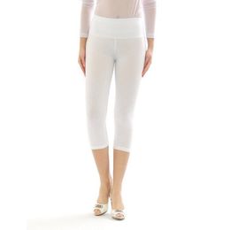 SYS Caprileggings Damen Capri 3/4 Leggings hoher Bund Hose Wäsche Leggins