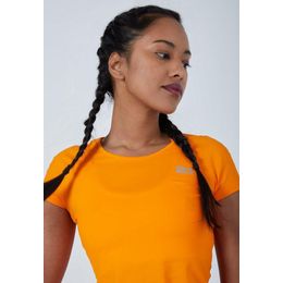 SPORTKIND Funktionsshirt Tennis Capsleeve T-Shirt für Mädchen & Damen orange