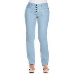 YESET Stretch-Hose Damen gerade Stretch-Hose Chino Kurzgröße pastellblau 491804