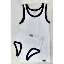 Toker Collection® Unterhemd Jungen Garnitur 2er Set je 2x Hemd und Slip (Packung