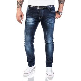 Rock Creek Slim-fit-Jeans Herren Jeans Slim Fit Blau M21