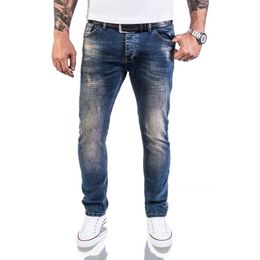 Rock Creek Slim-fit-Jeans Herren Jeans Slim Fit Blau M21