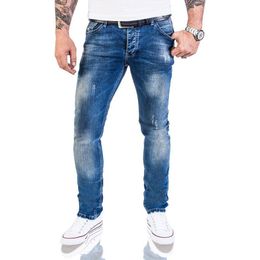 Rock Creek Slim-fit-Jeans Herren Jeans Slim Fit Blau M21