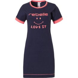Rebelle Nachthemd Damen Schlafshirt (1-tlg) Baumwolle