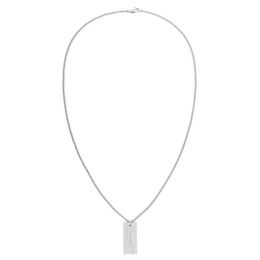 Calvin Klein Kette mit Anhänger Schmuck Edelstahl Halsschmuck Halskette Venezianerkette GRID, silberfarben