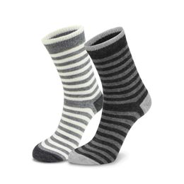 Normani Socken M&auml;dchen Gr&ouml;&szlig;e 27/30.5 grau / wei&szlig;
