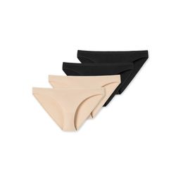 Schiesser Slip ' Serie "95/5" ' Damen Größe S/M beige / nachtblau