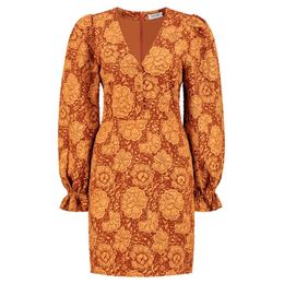Shiwi Kleid Damen Gr&ouml;&szlig;e 38 braun / orange Winterkleid