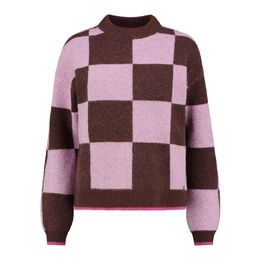 Shiwi Pullover 'Helsinki Check' Damen Gr&ouml;&szlig;e XL aubergine / orchidee