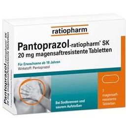PANTOPRAZOL-ratiopharm SK 20 mg magensaftres.Tabl. 7 St