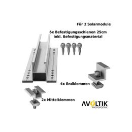 avoltik Photovoltaik Solar Wellblechdach Montage Set Schiene Befestigung Solarmodul-Halterung