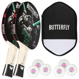 Butterfly Tischtennisschläger 2x Timo Boll SG11 + Cell Case 2 + Bälle