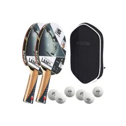 Sunflex Tischtennisschläger 2x LAM SIU HANG + Tischtennishülle + 6x SX+ Bälle