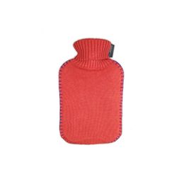 Fashy Wärmflasche Fashy Wärmflasche mit Rollkragen-Strickbezug & Schlingennaht koralle