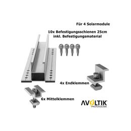 avoltik Photovoltaik Solar Wellblechdach Montage Set Schiene Befestigung Solarmodul-Halterung