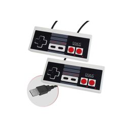 EAXUS USB Gamepad im Classic NES Design Controller (2 St.