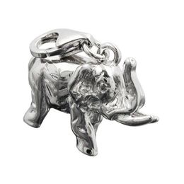 Gallay Charm-Einhänger 19x14x9mm Charm Elefant rhodiniert Silber 925