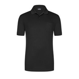 &Uuml;bergr&ouml;&szlig;e : Ragman, Poloshirt in melierter Optik in Schwarz
