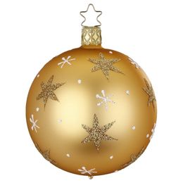 Inge Glas INGE-GLAS® Weihnachtsbaumkugel Sternenhimmel inkagold matt (1 St)