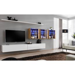 JVmoebel Wohnwand Wand Komplett Möbel Wohnwand Modern Wohnzimmermöbel TV-Ständer Design