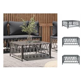 vidaXL Gartentisch Gartentisch Anthrazit 70x70x34 cm Gewebe Couchtisch Sofatisch Kaffeeti