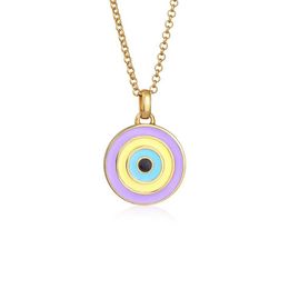 Elli Kette mit Anhänger Evil Eye Emaille Magic Cool 925 Silber