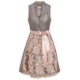 Marjo Trachtenkleid Midi Dirndl 2tlg. 58cm KIM anthrazit rosa