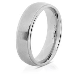BUNGSA Fingerring Ring mit zwei Außenringen Silber aus Edelstahl Unisex (Ring