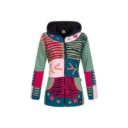 ankerglut Kapuzenfleecejacke Multicolor ANKERGLUT #nepalliebe FLOWER POWER WOMEN CS Auch in großen Größen erhältlich