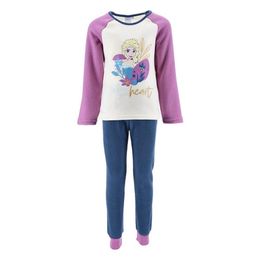Disney Frozen Schlafanzug Eiskönigin Anna & Elsa Kinder Mädchen Pyjama langarm Nachtwäsche (2 tlg)