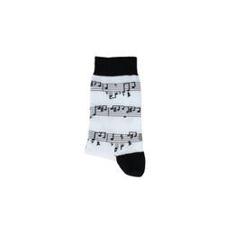 Musikboutique Freizeitsocken (1-Paar) Socken mit schwarzer Notenlinie