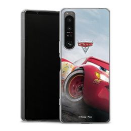 DeinDesign Handyhülle Lightning Mcqueen 95 Offizielles Lizenzprodukt Cars, Sony Xperia 1 IV Silikon Hülle Bumper Case Handy Schutzhülle, weiß