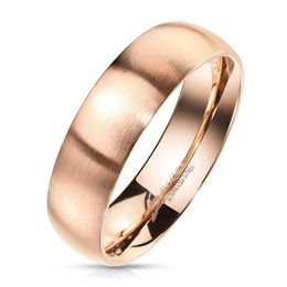 BUNGSA Partnerring Ring klassisch matt aus Edelstahl Unisex (Ring