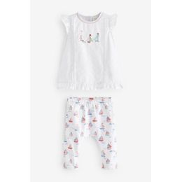 next Shirt & Leggings 2er-Set Baby-T-Shirt aus Webmaterial und Leggings (2-tlg)