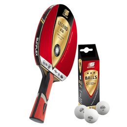 Sunflex Tischtennisschläger Legend A50 + 3x SX+ Bälle, Tischtennis Schläger Set Tischtennisset Table Tennis Bat Racket