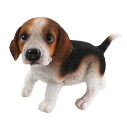 colourliving Tierfigur Beagle Figur stehend Hundefigur lebensecht Deko Hundefigur (1x stehend), handbemalt, wetterfest, lebensecht wirkend