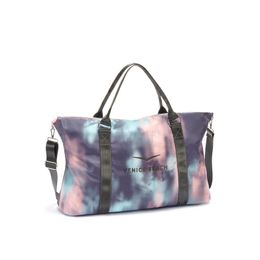 Sporttasche Venice Beach Gr. B/H/T: 54 cm x 34 cm x 17 cm, bunt (helllila, rosa, hellblau) Taschen Sporttaschen große Umhängetasche, Weekender, Strandtasche mit Druck VEGAN