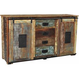 Sideboard Sit "Jupiter" Sideboards Gr. B/H/T: 150 cm x 81 cm x 38 cm, bunt Sideboards aus recyceltem Altholz, Shabby Chic, Vintage