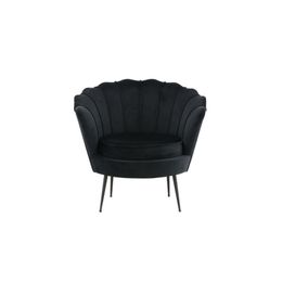 ebuy24 Relaxsessel Calais Sessel Velour schwarz. (1-St)