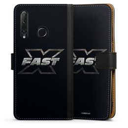 DeinDesign Handyhülle Fast & Furious Logo Offizielles Lizenzprodukt Fast X Logo Metal, Huawei Honor 20 Lite Hülle Handy Flip Case Wallet Cover