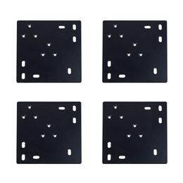 Natural Goods Berlin Tischbein Montageplatte ADAPT, multifunktionaler Verbinder für Tischplatten und Beine, Schwarz