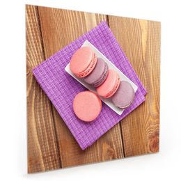 Primedeco Küchenrückwand Küchenrückwand Spritzschutz Glas mit Motiv Plätzchen auf Küchentuch